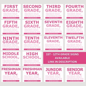 First Day of School Sign 11th Grade Bruh Printable 1st Day Eleventh ...