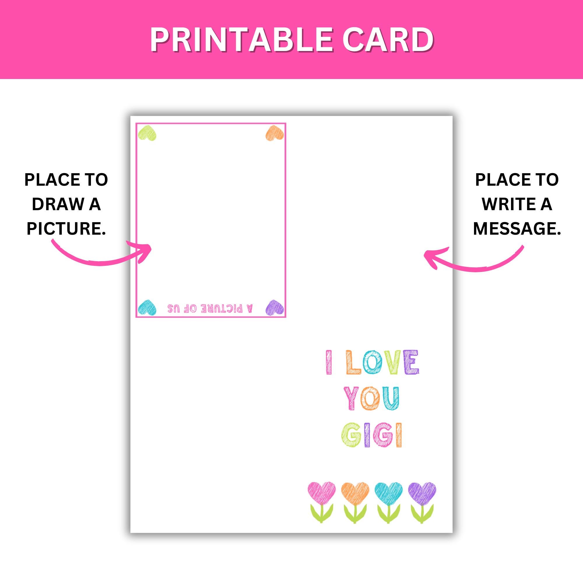 All About My Gigi Printable: Mother's Day Card (instant Download) - Etsy