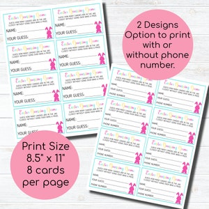 Easter Guessing Game, Printable Easter Games, Guess How Many Candies ...