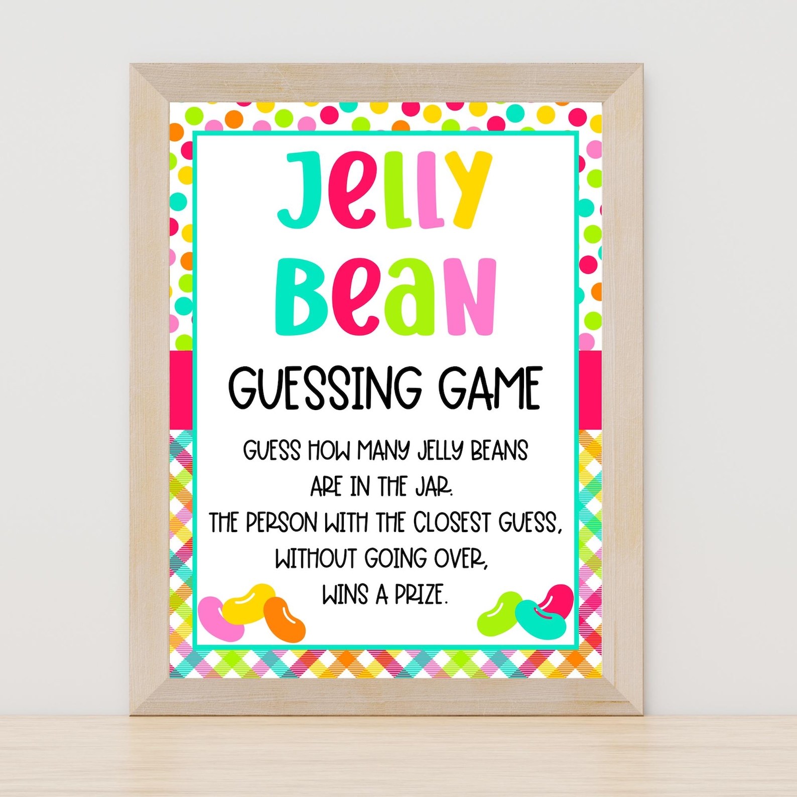 Jelly Bean Guessing Game Printable: Easter, Baby Shower, Classroom (PDF ...