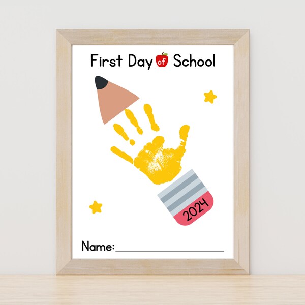 Back to School Handprint Craft - Etsy