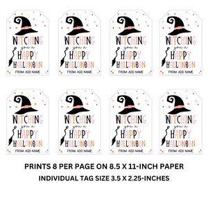 Printable Witching You A Happy Halloween Gift Tag Halloween - Etsy Canada