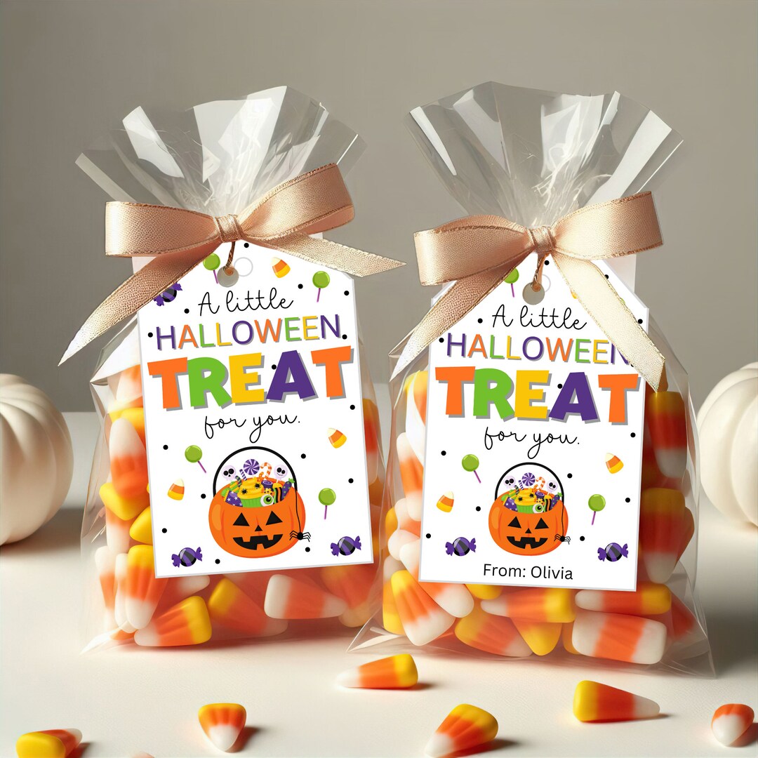 Editable Halloween Gift Tag | A Little Halloween Treat for You ...