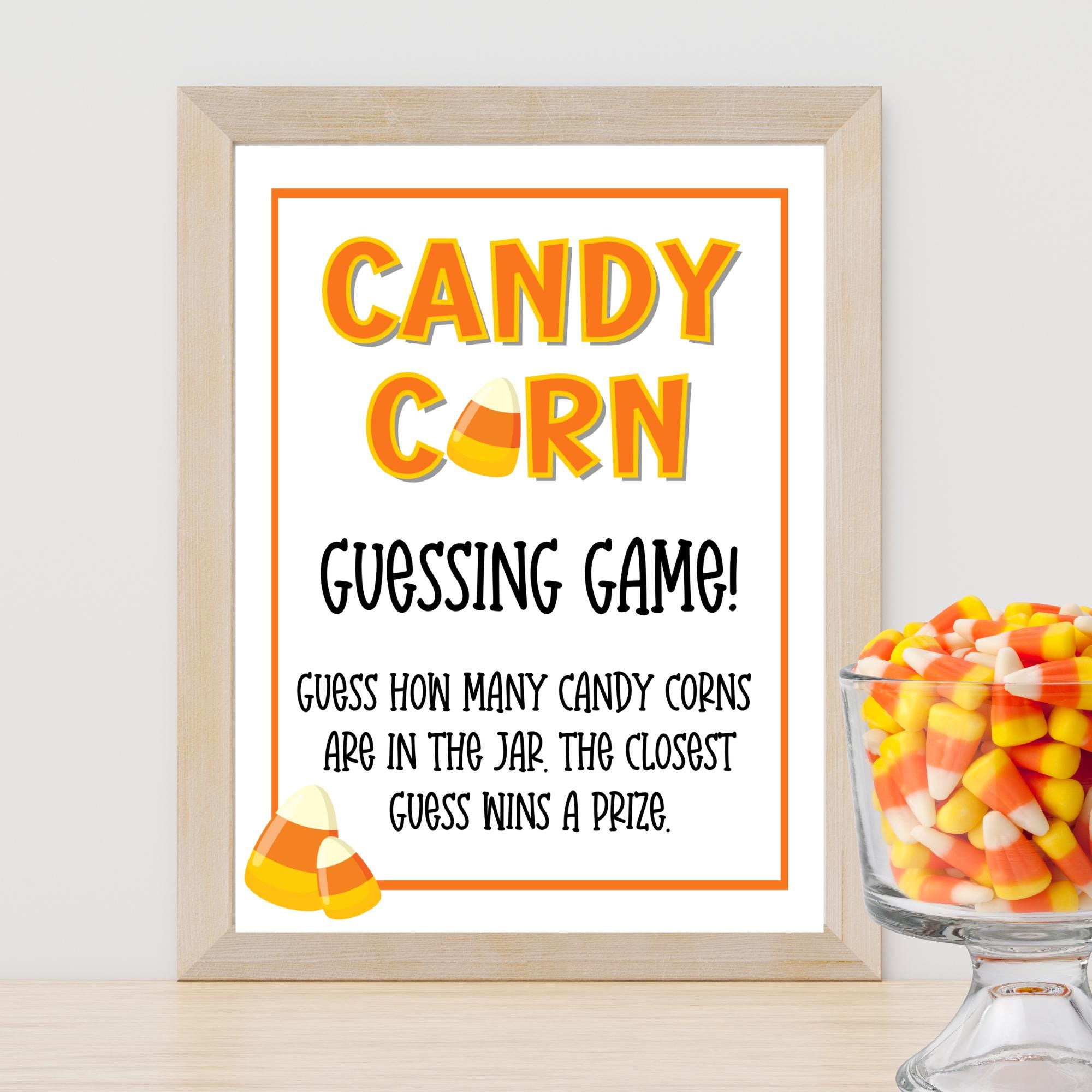 Candy Corn Guessing Game: Halloween Party, Classroom (instant PDF ...