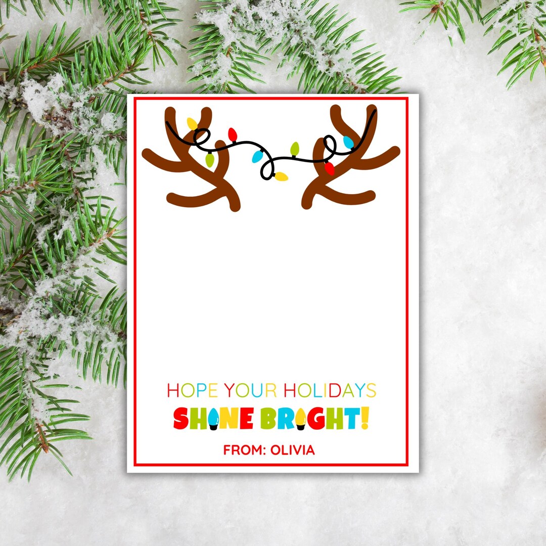 Reindeer Gift Tags | Editable Holiday Treat Tag | Printable & Editable ...