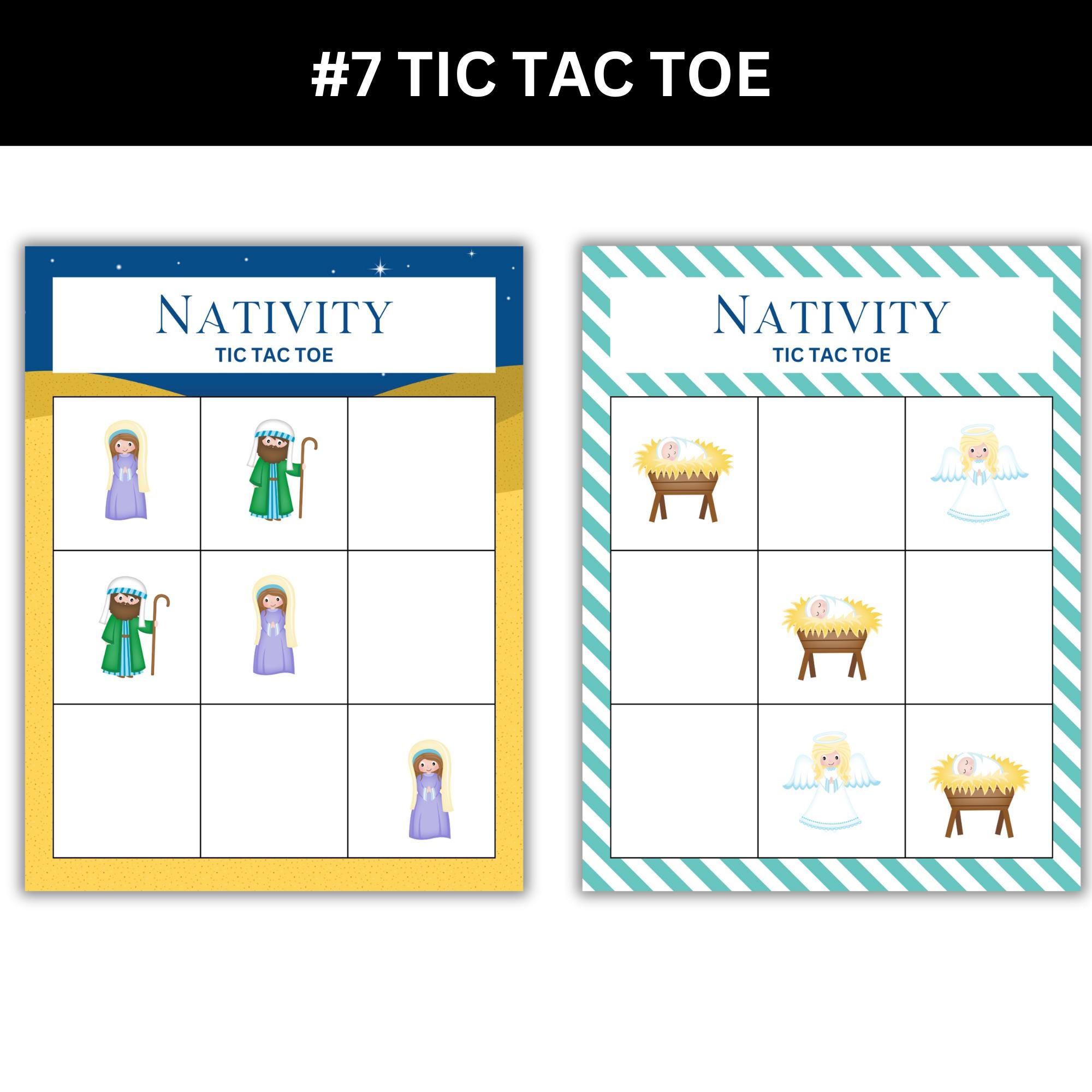 Nativity Game Bundle | Christian Christmas Games for Kids | Printable ...