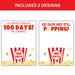 100th Day of School Handprint Craft | Popcorn Handprint Printable ...