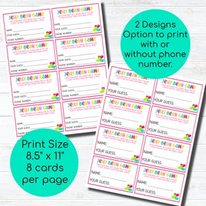 Jelly Bean Guessing Game, Printable Easter Games, Guess How Many Jelly ...