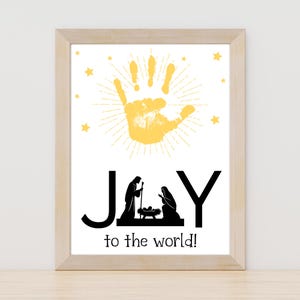Joy to the World Handprint Printable | Christmas Nativity Craft ...