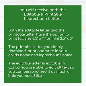 Editable Leprechaun Letter, Letter From the Leprechaun, Personalized St ...
