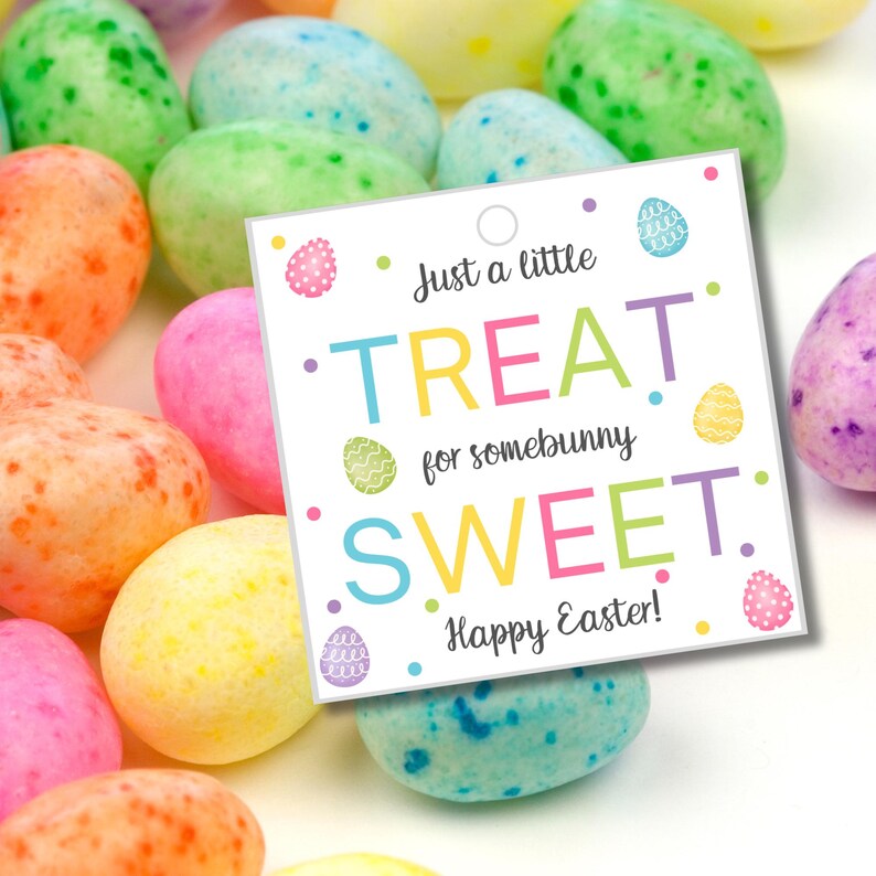 Easter Treat Tags, Editable Canva and PDF, Instant Download, Somebunny ...