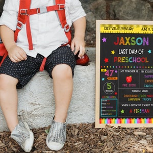 Editable School Sign | First and Last Day | Canva Template | Instant ...
