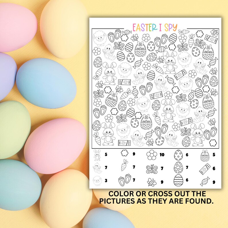 Easter I Spy Printable Game | Fun Kids Activity | Instant Download PDF ...