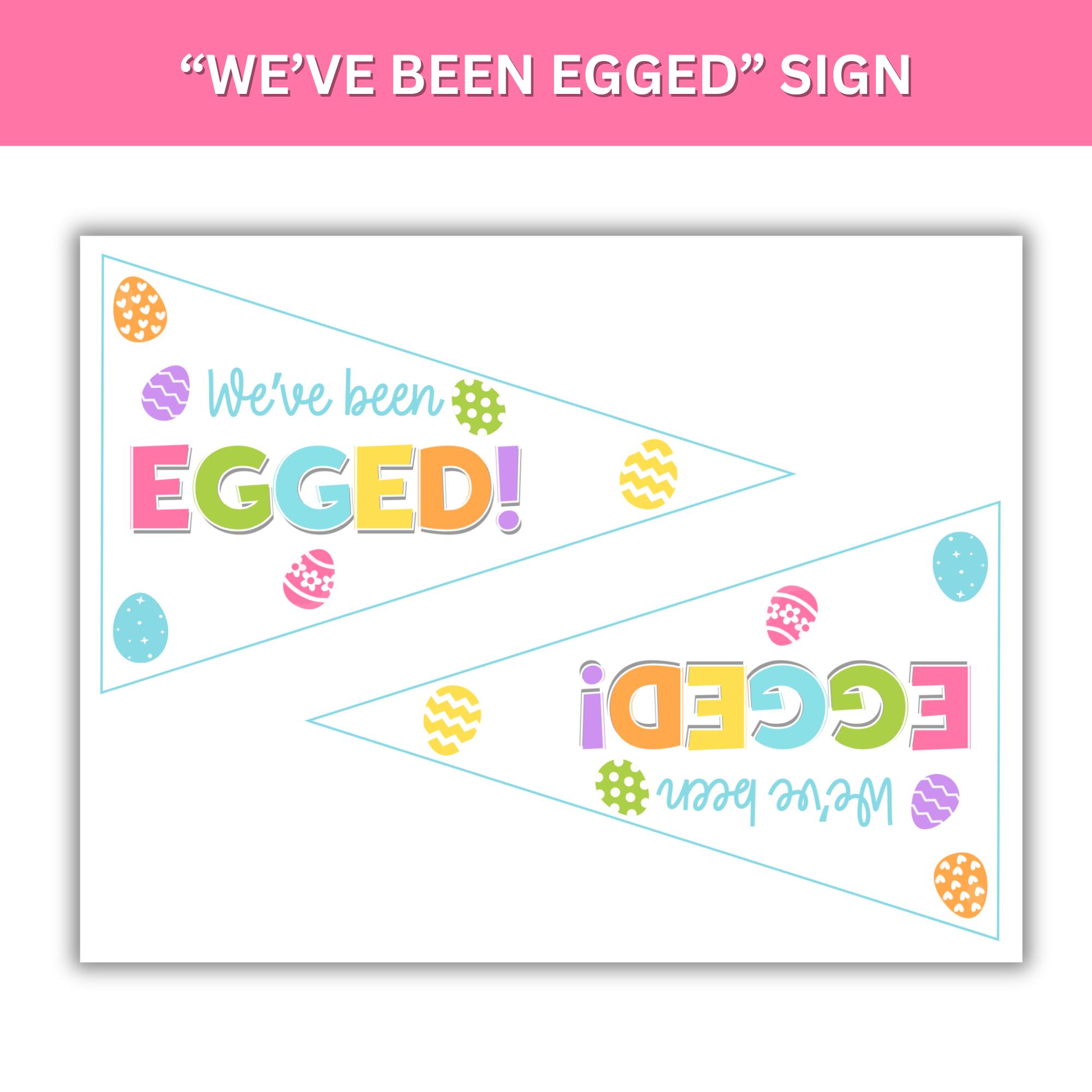 You've Been Egged Printable – Easter Egg Hunt Activity – Instant ...