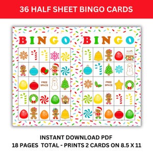 Gingerbread Bingo Game | Printable Holiday Bingo Cards | Christmas ...