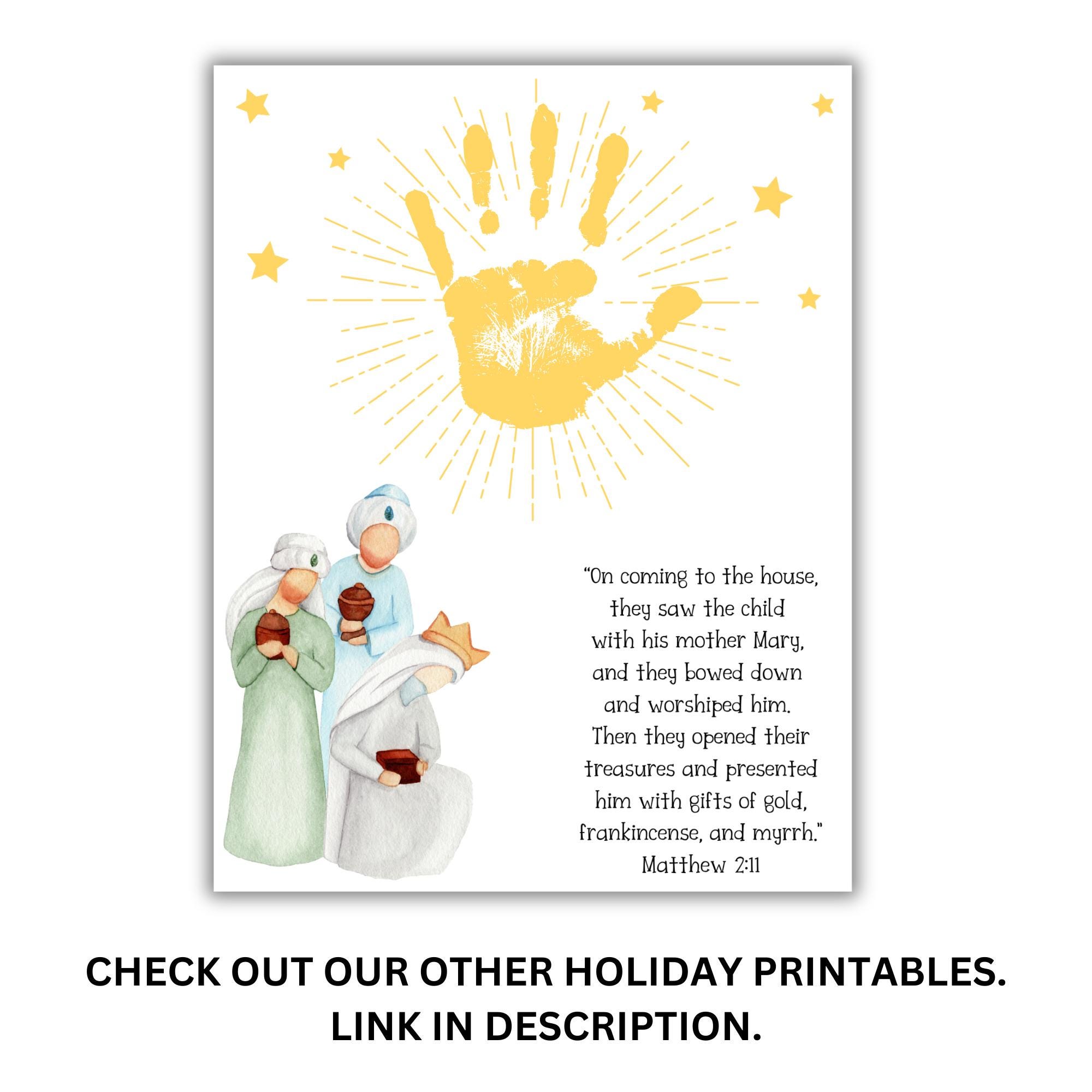 Christmas Manger Footprint Craft Printable | Kids Nativity Activity ...