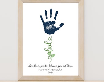 Superhero Handprint Father's Day Craft Printable DIY Keepsake Father's ...