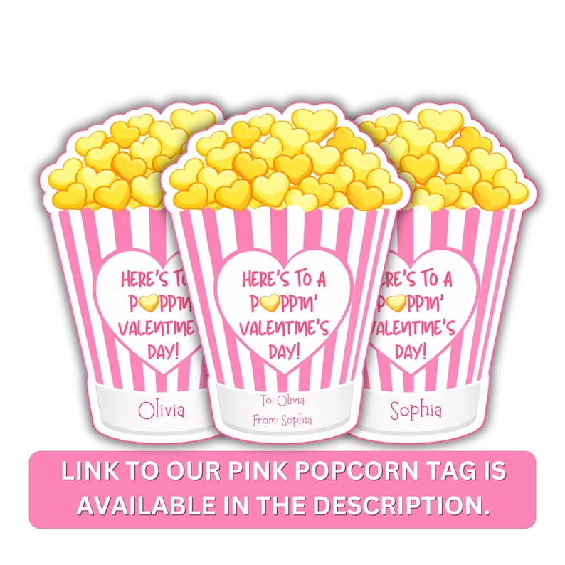Have a Poppin Valentine Tag | Printable Popcorn Valentine | Editable ...