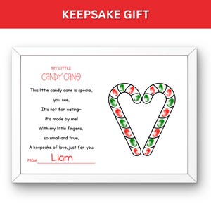 Candy Cane Poem Fingerprint Printable | DIY Holiday Kids Craft ...