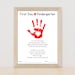 Kindergarten Handprint Art: First Day Keepsake Poem (digital Download ...