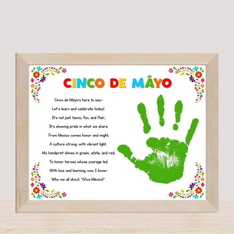 Cinco De Mayo Handprint Craft: Kids Activity (instant Download PDF) - Etsy