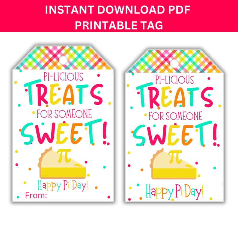 Pi Day Gift Tags (digital Download) - Etsy