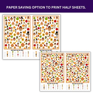 Thanksgiving how Many Can You Find Printable Activity Standard & Junior ...