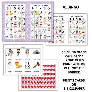 Easter Story Game Bundle - 15 Activities - Instant Download PDF - 8.5 X ...