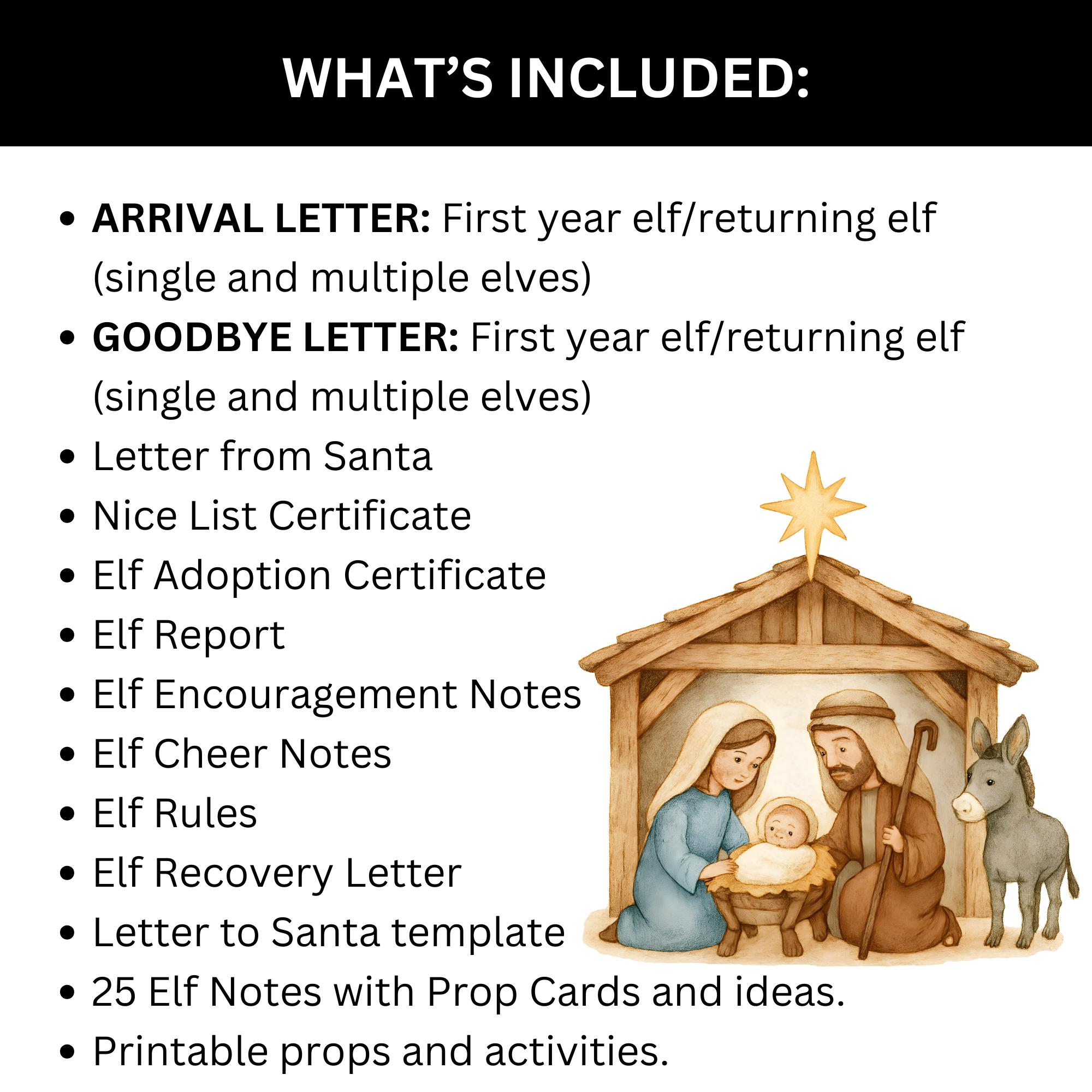 Christ-centered Elf Advent: 25 Days of Christmas Story (PDF + Canva) - Etsy