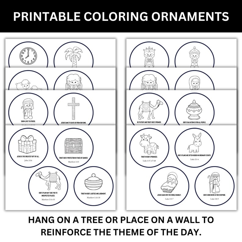 Nativity Advent Printable, 31-day Christmas Devotional for Kids ...