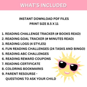 Reading Challenge Printable Bundle | Summer Reading Goals | Reading ...