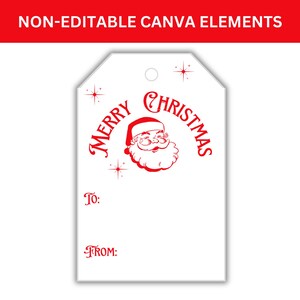 Santa Gift Tags | Editable Canva Template and Printable PDF | Christmas ...