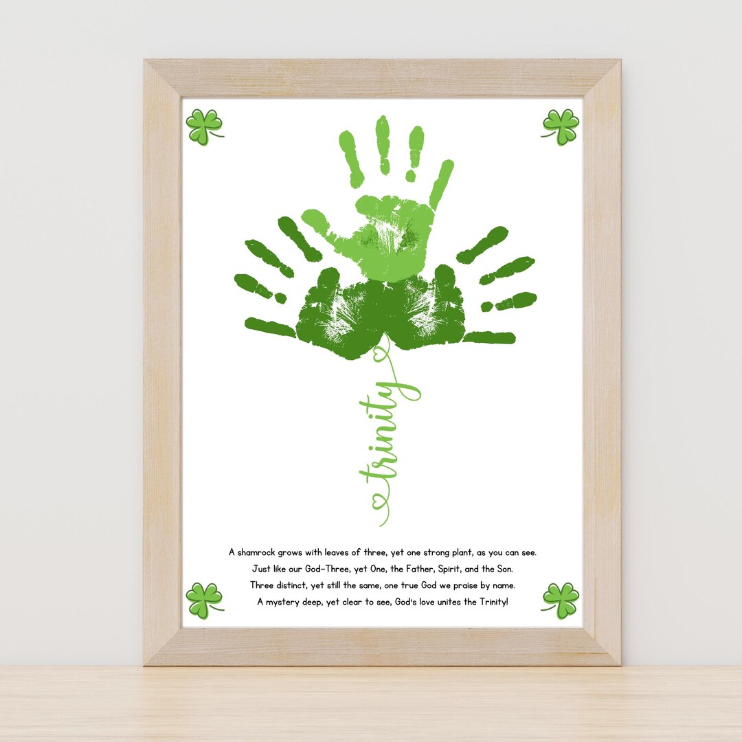 Trinity Shamrock Handprint Art: Christian St. Patrick's Day Craft ...