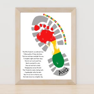 Black History Month Handprint Craft - "handprints in History" Poem ...