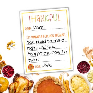 Thanksgiving Gratitude Cards: Printable Thankful Cards (instant ...
