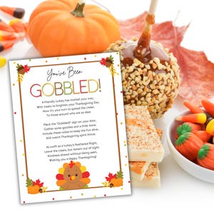 Thanksgiving You've Been Gobbled Printable | Fall Kindness Activity ...