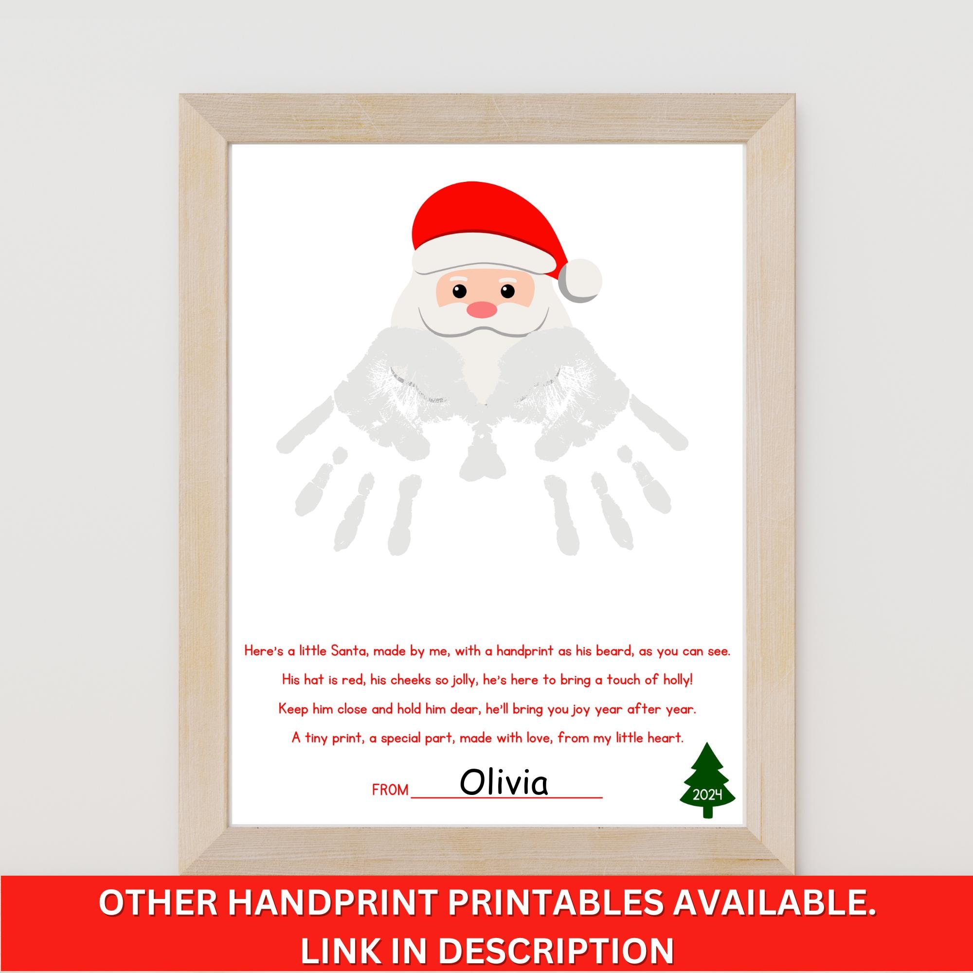 Christmas Tree Handprint Poem: DIY Holiday Keepsake (instant Download ...