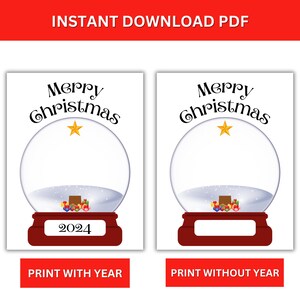 Snow Globe Handprint Printable, Christmas Tree Handprint Craft ...