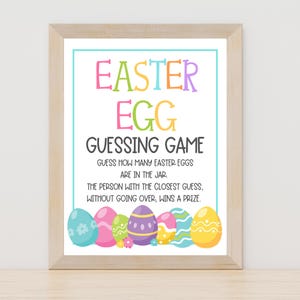 Easter Egg Guessing Game: Printable Party Activity (instant Download ...