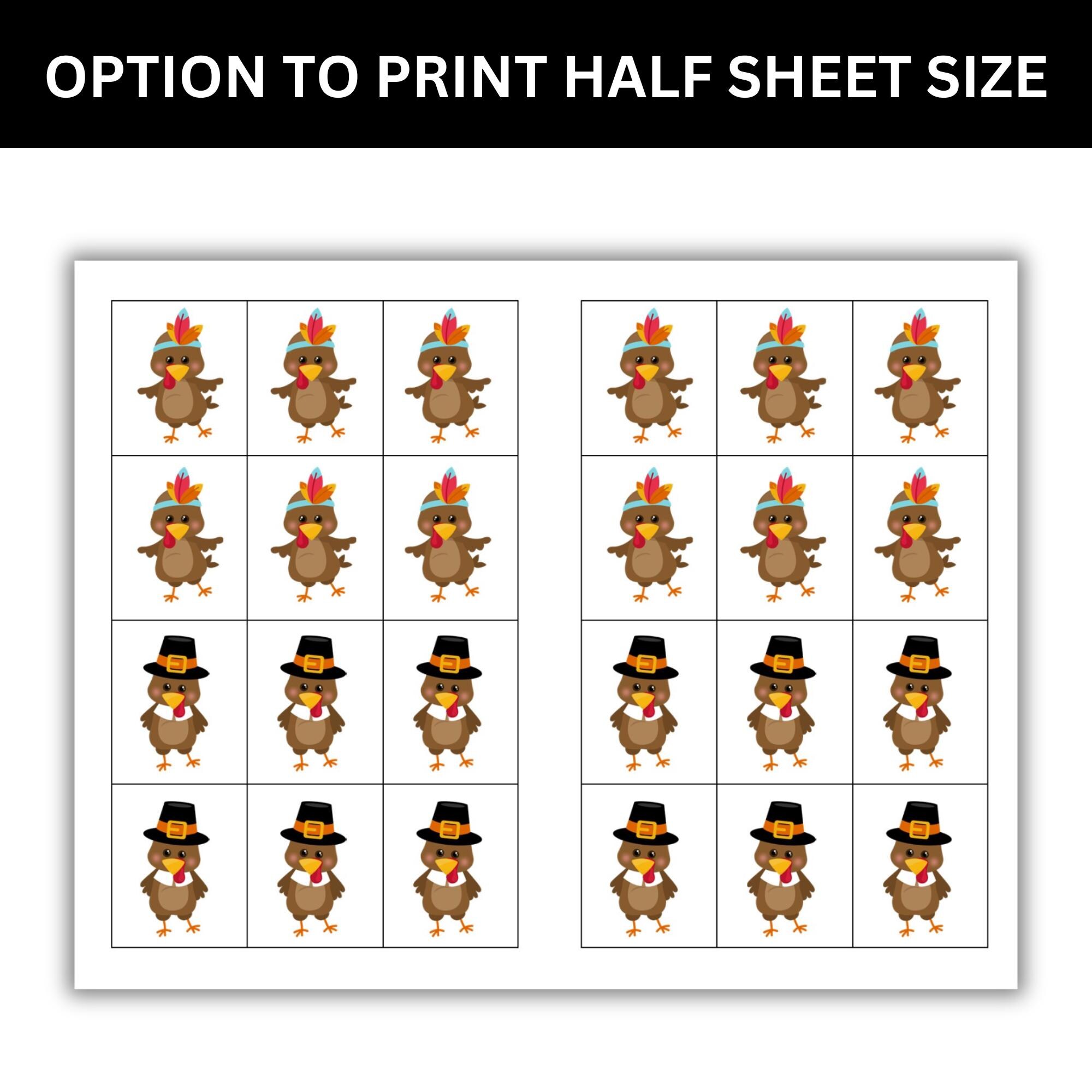 Thanksgiving Tic Tac Toe Printable Game - Instant Download PDF - Etsy