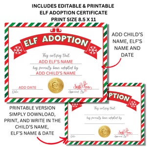 Elf Letter Bundle Arrival and Departure Letters, Santa Letter ...