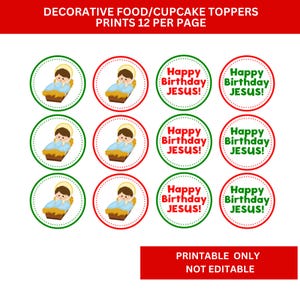 Birthday Party for Jesus Printable Set | Christian Christmas Party ...