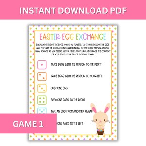 Printable Easter Egg Exchange Game | Easter Egg Dice Game | Fun Easter ...