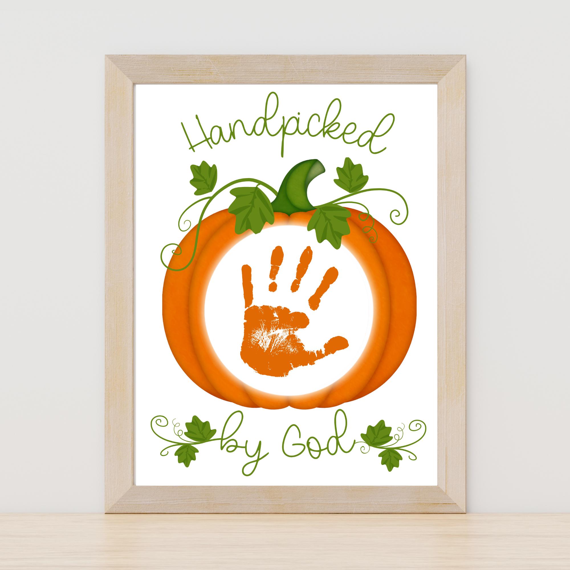 Handpicked by God Handprint Art: Fall Keepsake (instant Download PDF ...
