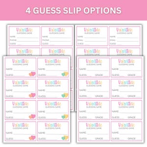 Valentine Guessing Game | Guess the Hearts in the Jar | Printable ...