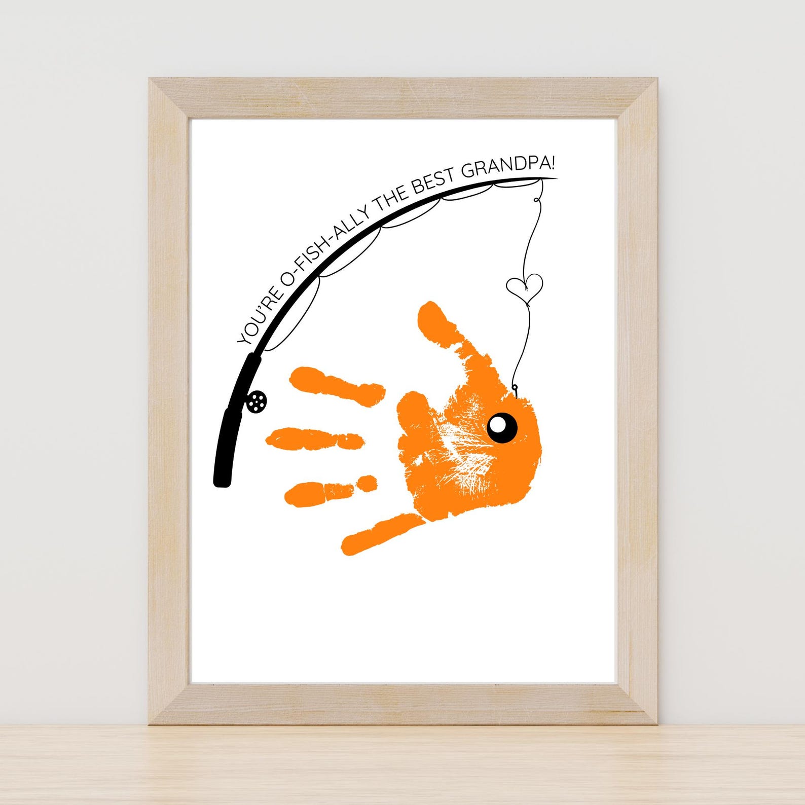 Father's Day Handprint Craft: Grandpa Fishing Gift (instant Download ...