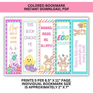 Easter Bookmark Printable - Set of 5 | Easter Coloring Page | Instant ...