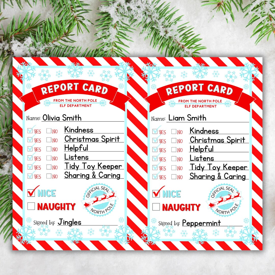 Editable Elf Report Card | Christmas Elf Report Printable | Instant ...
