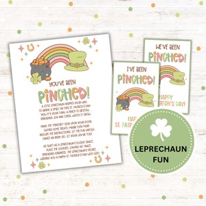 You've Been Pinched St. Patrick's Day Gift Signs, Leprechaun Treats ...