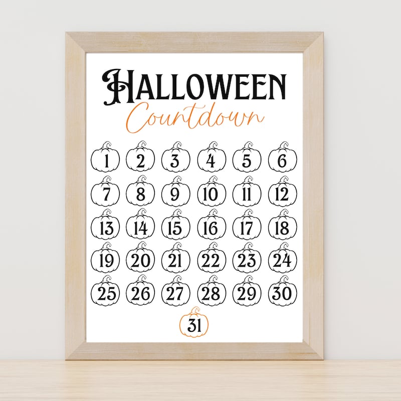 Halloween Countdown Tracker - Etsy